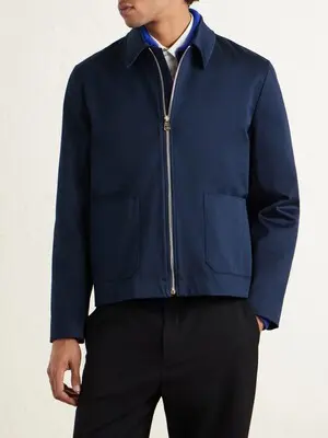Paul Smith Cotton-blend Twill Jacket - Blue