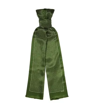 TOM FORD Polka-dot Silk-satin Scarf - Green