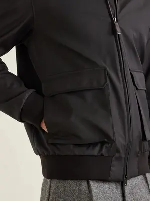 Herno Storm System® Wool Bomber Jacket - Brown
