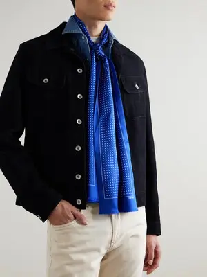 TOM FORD Polka-dot Silk-satin Scarf