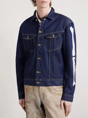 Kapital Embroidered Denim Trucker Jacket