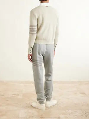 Thom Browne Straight-leg Striped Cotton-jersey Sweatpants
