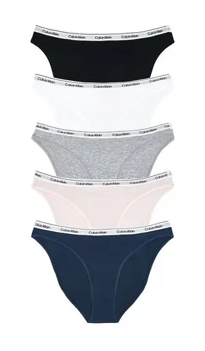 Calvin Klein Bikini 5-pack - Black  Classic White & Grey Heather & Da