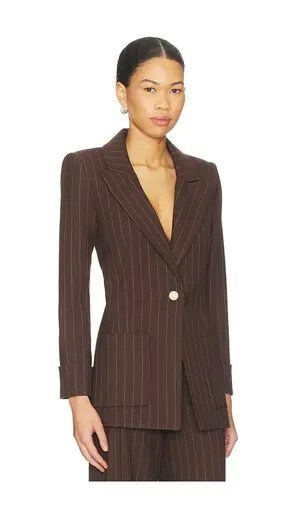 Alice + Olivia Burns Fitted Roll Cuff Blazer