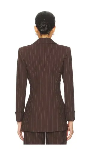 Alice + Olivia Burns Fitted Roll Cuff Blazer