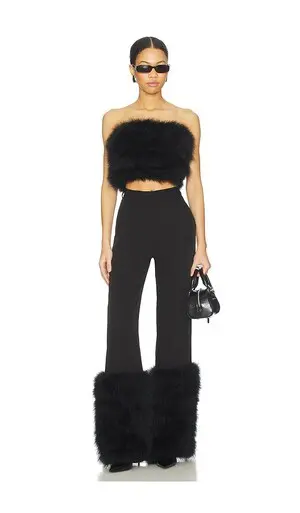 Giuseppe Di Morabito Strapless Cropped Feather Top
