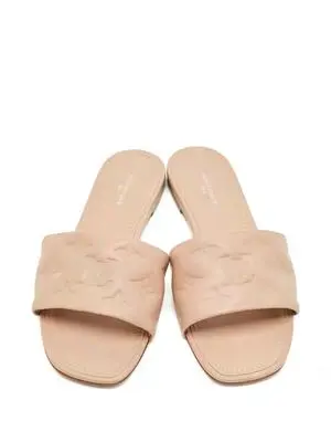 LOUIS VUITTON Logo-embossed Leather Sandals