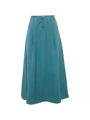 Loro Piana Silk Drawstring Midi Skirt