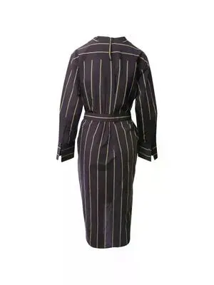 JOSEPH Janis Striped Robe Dress