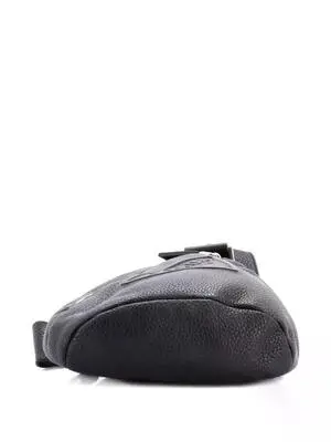 Prada Triangle Logo Leather Sling Backpack