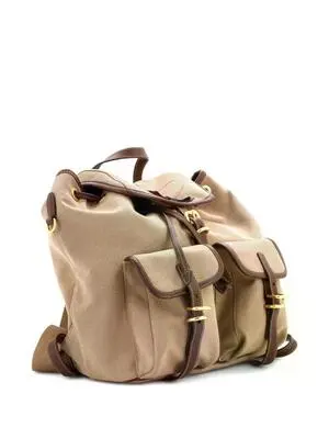 Prada Logo Canvas Backpack
