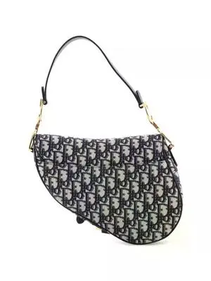 Dior Saddle Handbag Oblique Canvas Medium - Blue