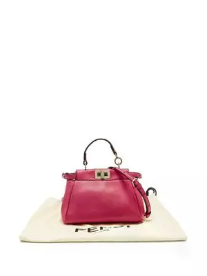 Fendi 2015 Micro Peekaboo Leather Tote