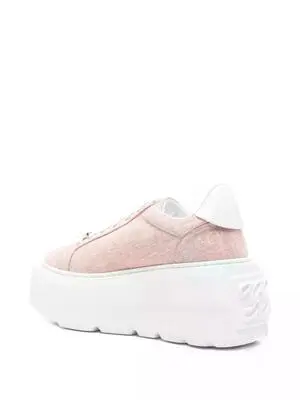 Casadei Nexus Platform Embellished Sneakers - Pink
