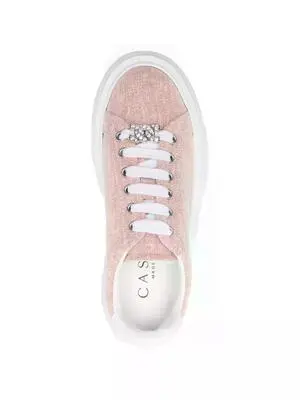 Casadei Nexus Platform Embellished Sneakers - Pink