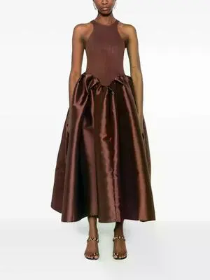 MARQUES' ALMEIDA Satin-skirt Midi Dress