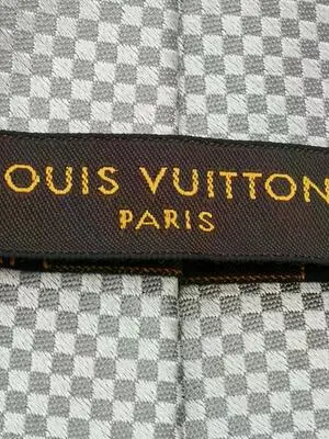 LOUIS VUITTON Damier Ebène Silk Neck Tie