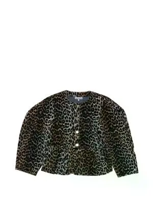 GANNI Animal Print Fitted Jacket