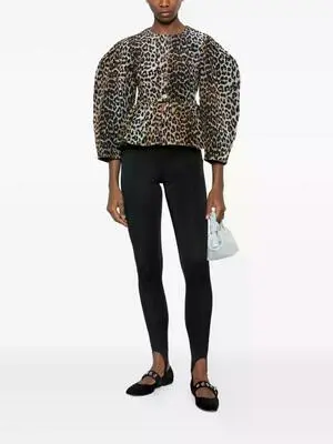 GANNI Animal Print Fitted Jacket