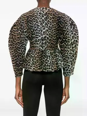 GANNI Animal Print Fitted Jacket