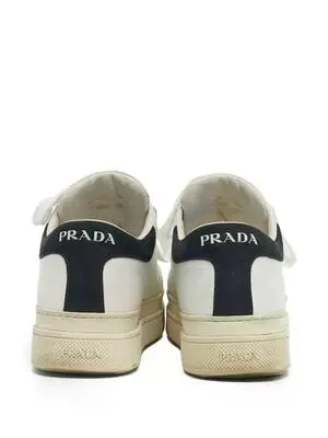 Prada Leather Lace-up Sneakers
