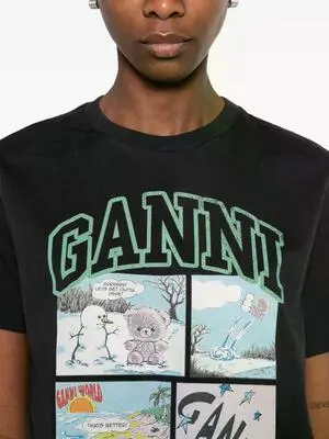 GANNI Bear Comic Print T-shirt