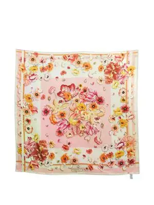 FERRAGAMO Silk Floral Scarf - Pink