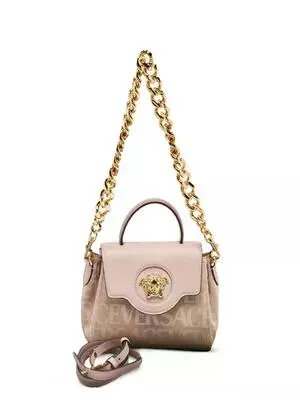 Versace Small Leather Tote Bag - Pink