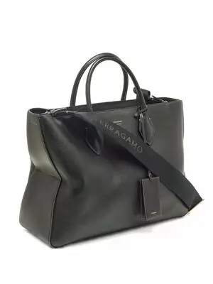 FERRAGAMO Large Leather Tote Bag