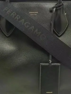 FERRAGAMO Large Leather Tote Bag