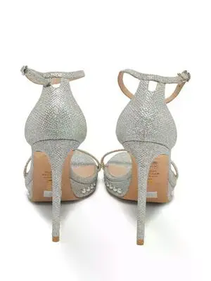 STUART WEITZMAN Nudist Pearl-trimmed Platform Sandals