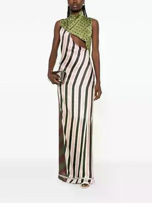 Jean Paul Gaultier Patchwork Sleeveless Maxi Dress