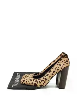 Tory Burch Calf-hair Block-heel Pumps