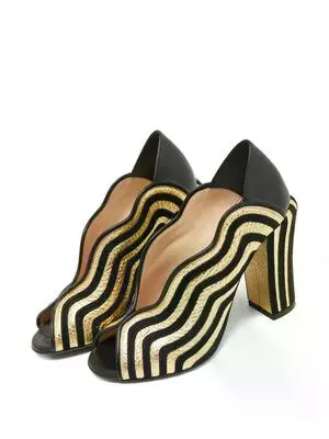 Fendi Block-heel Leather Sandals