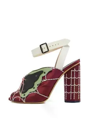 Marco De Vincenzo Butterfly-appliqué Sandals - Red