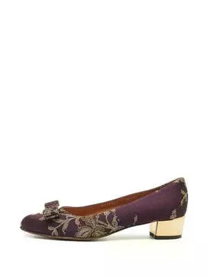 FERRAGAMO Brocade Bow-embellishment Pumps