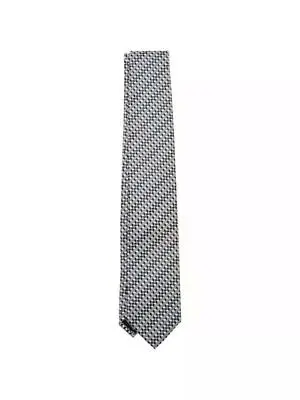 TOM FORD Geometric Neck Tie - White