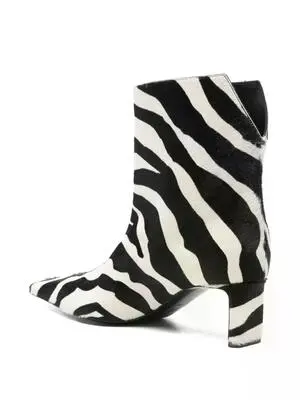 Khaite Ona Zebra-pattern Ankle Boots