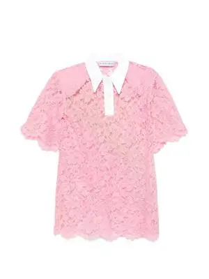 ROWEN ROSE Lace Polo Top