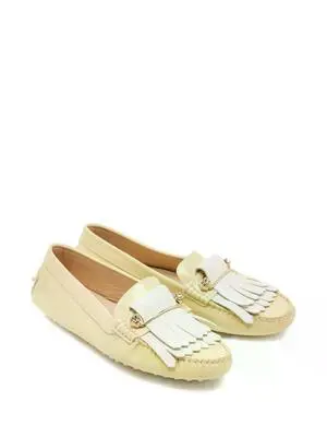 TOD'S Fringe-detail Loafers - Neutrals