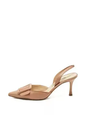Manolo Blahnik Maysli Leather Pumps