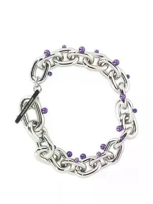 Rabanne Chain-link Pearl Necklace - Silver