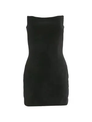 Balmain Strapless Velvet Mini Dress