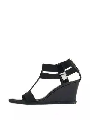 Fendi Leather Wedge Sandals