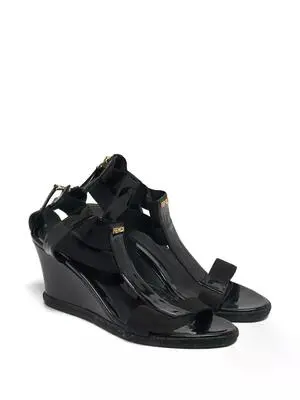 Fendi Leather Wedge Sandals