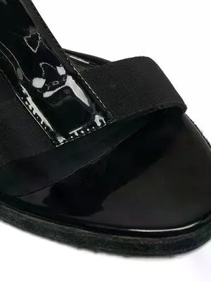 Fendi Leather Wedge Sandals