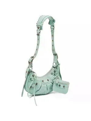Balenciaga Xs Le Cagole Embossed-leather Shoulder Bag - Blue