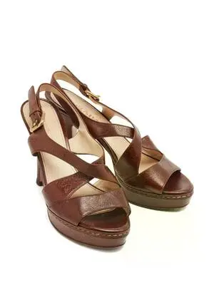 Prada Leather Platform Sandals