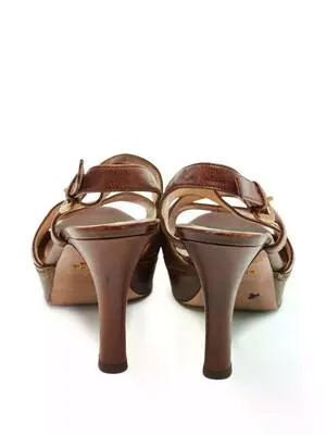 Prada Leather Platform Sandals
