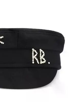 Ruslan Baginskiy Beaded Beret With Flat Brim